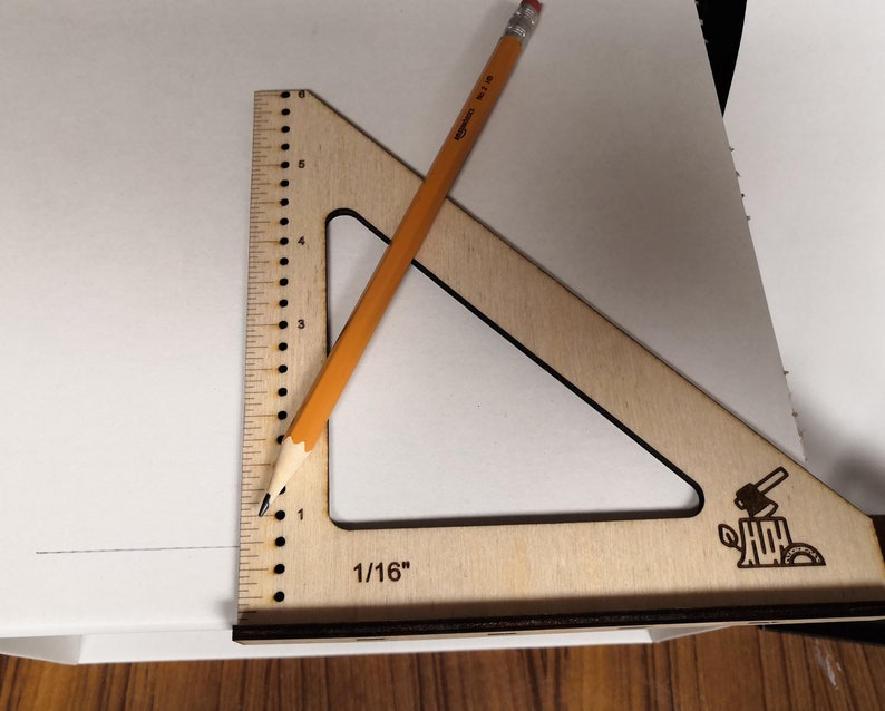 Laser Cutting Lightburn Plan Drawing Inch Version 14 Rulers Try Square ...