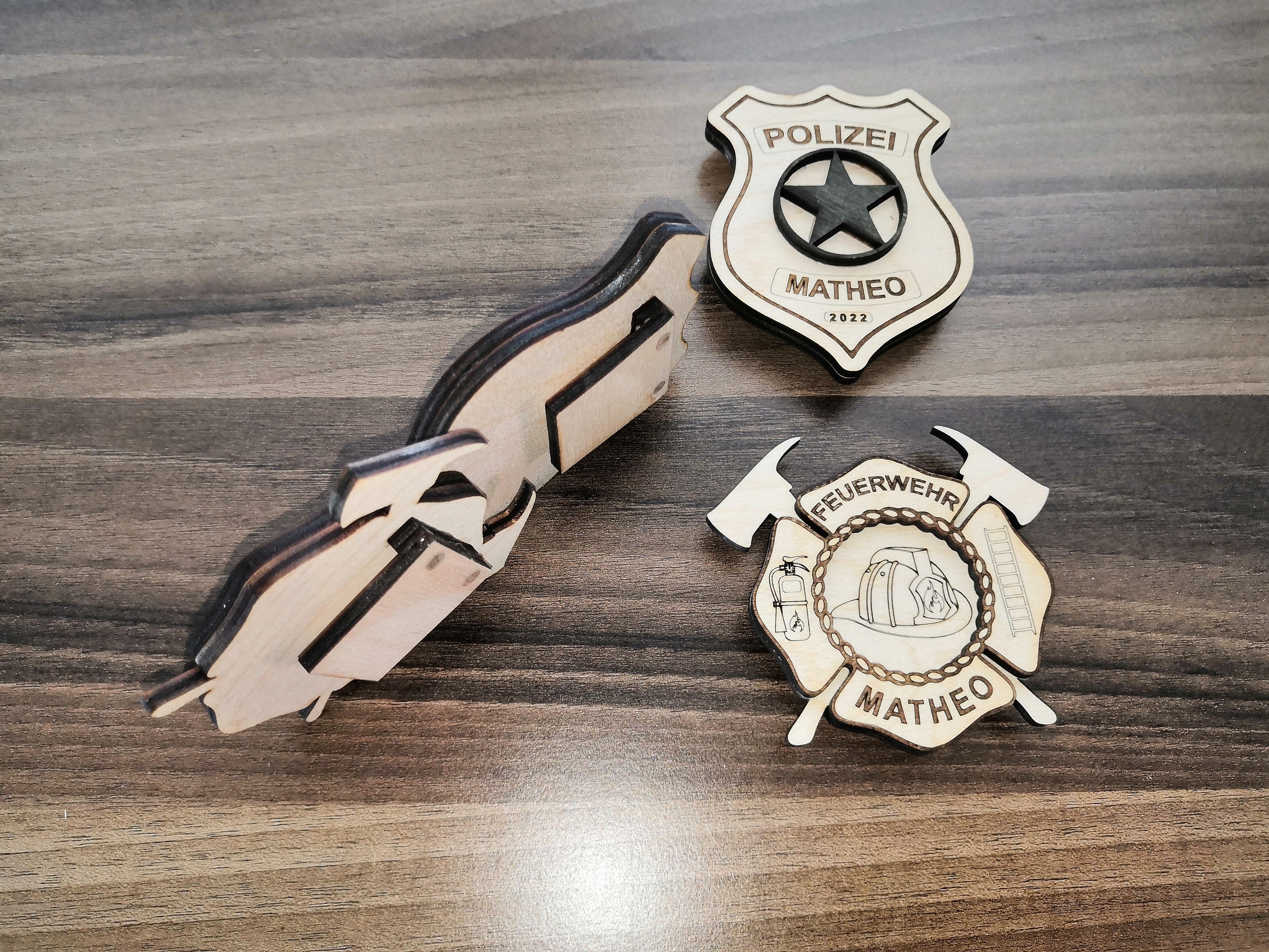 Laser Cutting Lightburn Plan Drawing Badges for Kids Police and ...