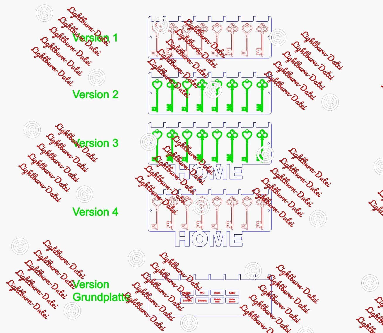Laser Cutting Lightburn Plan Drawing - Key Board 8 Keys - Version Home ...