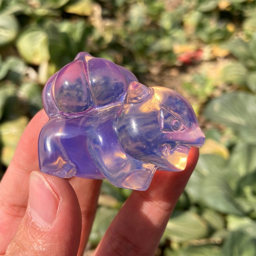 1PC 2 Opalite Bulbasaur ,quartz Crystal Carved,mineral Specimen,reiki ...