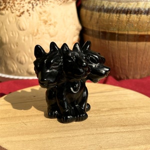 1PC Natural Yooperlite/obsidian Cerberus Dog Head Carving,quartz ...