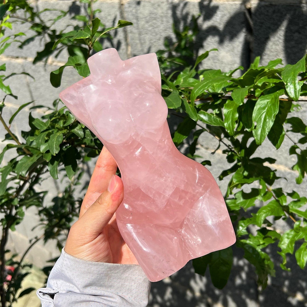 6.5 Natural Hand Big Rose Quartz Goddess Carved Model,quartz Crystal ...