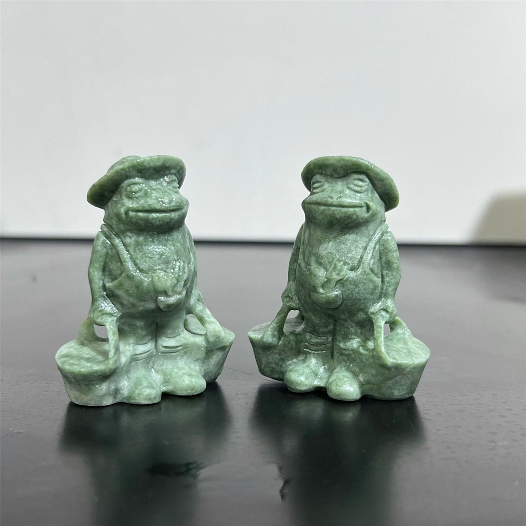 Natural Hand Lushan Jasper Frog Carried Bucket Carving,home Decoration ...