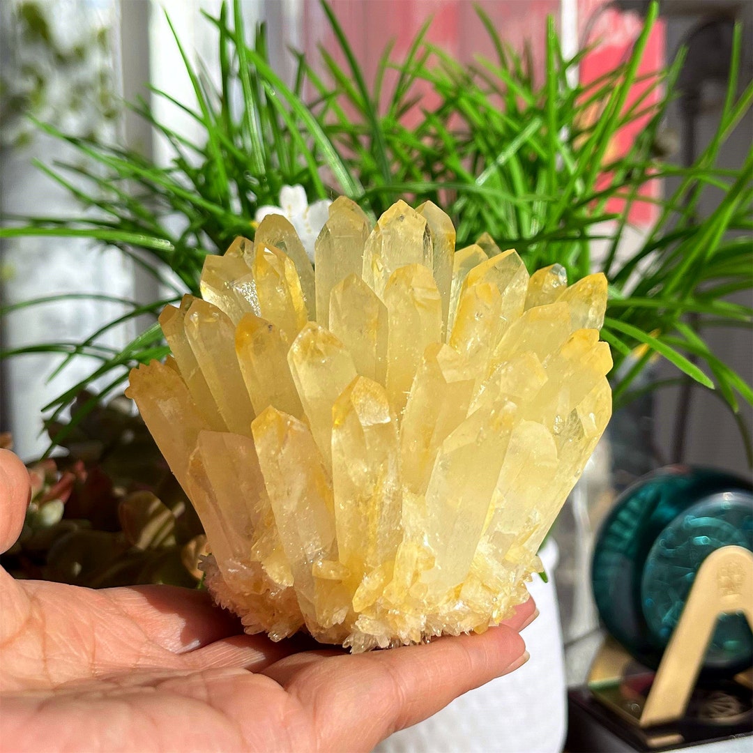 400g Yellow Quartz Crystal Cluster,quartz Crystal Vug,quartz Crystal ...