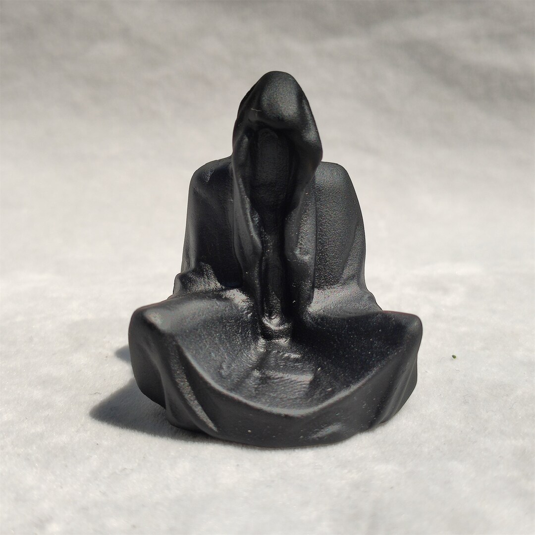 1PC Natural Obsidian Grim Reaper,quartz Crystal ,mineral Specimen,reiki ...