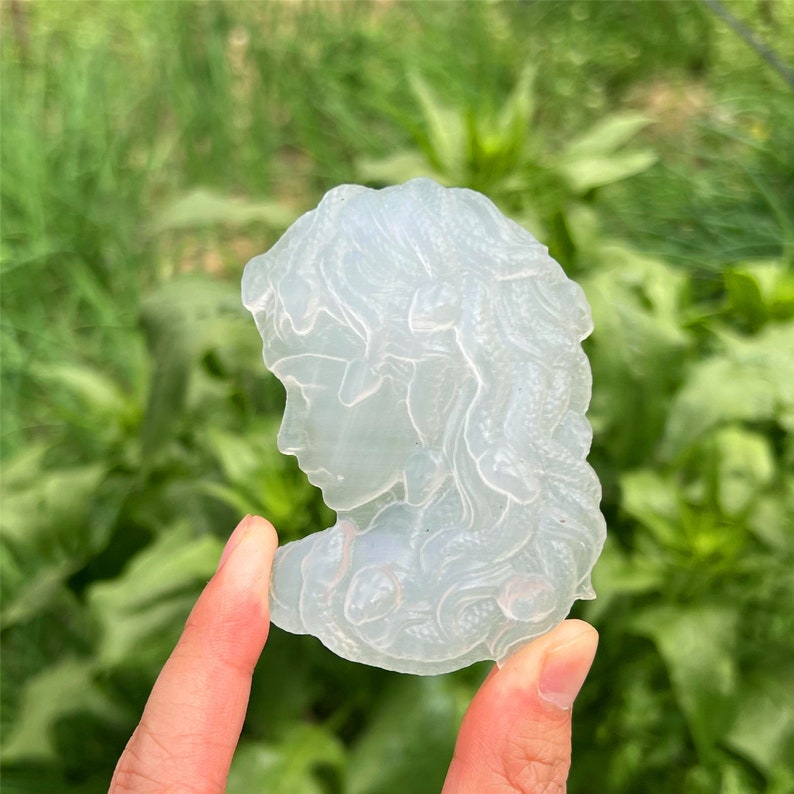 3 Natural Hand Selenite Snake Medusa Slice - Etsy