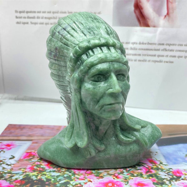 Carved Indian Chief - Etsy