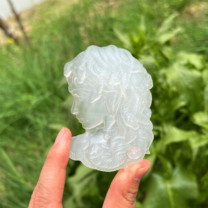 3 Natural Hand Selenite Snake Medusa Slice - Etsy
