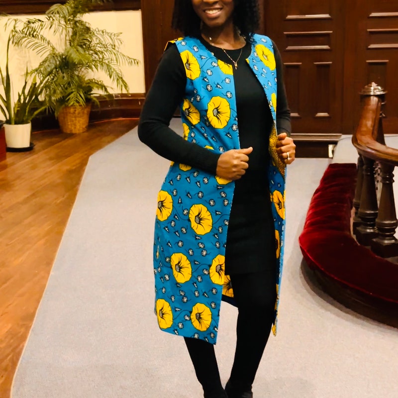 African Print Vest - Etsy