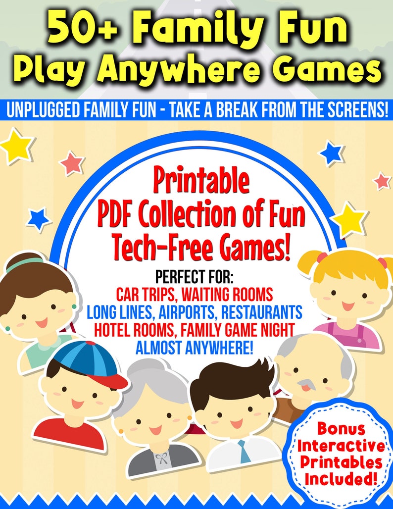 50+ Family Fun Play Anywhere Games - No Tech Activities - Bonus ...