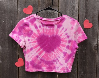 Pink Heart Crop Top - Etsy