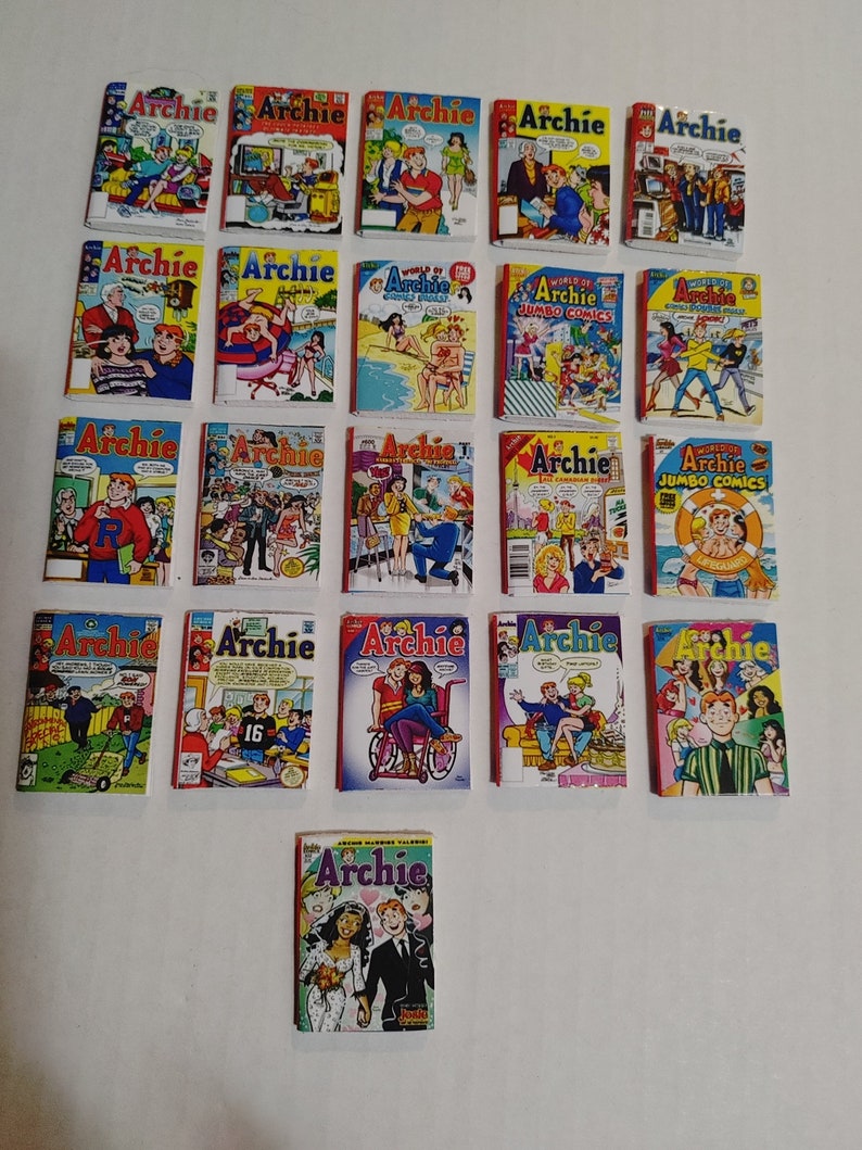 Archie Miniature 21 Comics Collection Set 2 Archie Comics Doll Comics ...