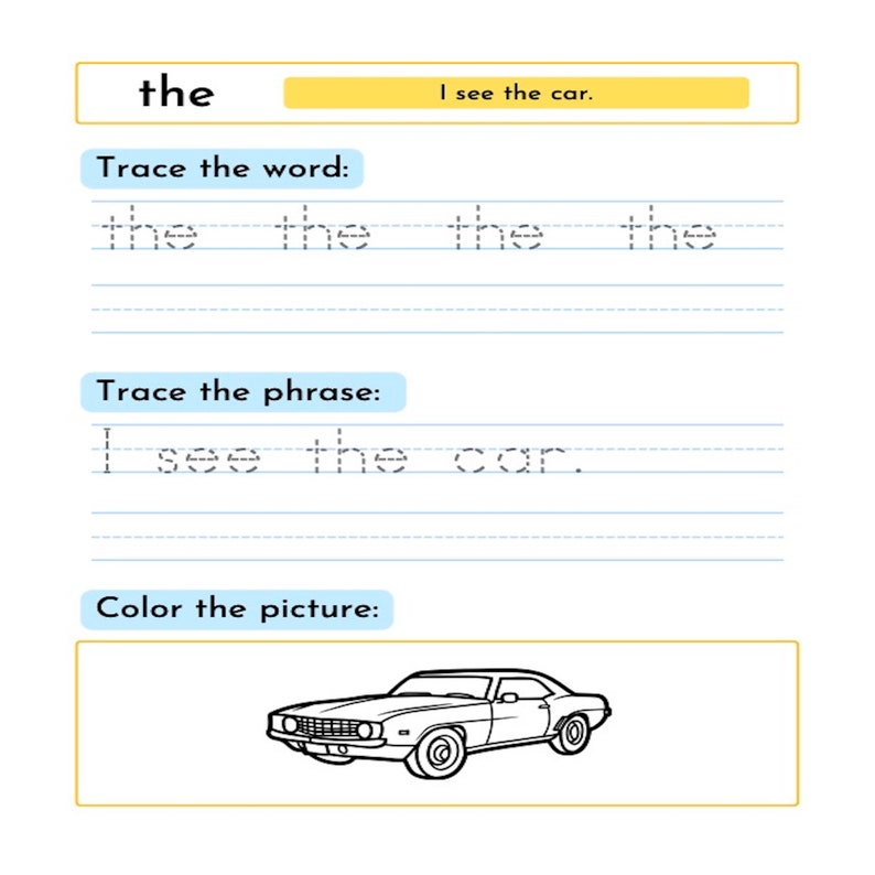 100 Essential Sight Words - Etsy