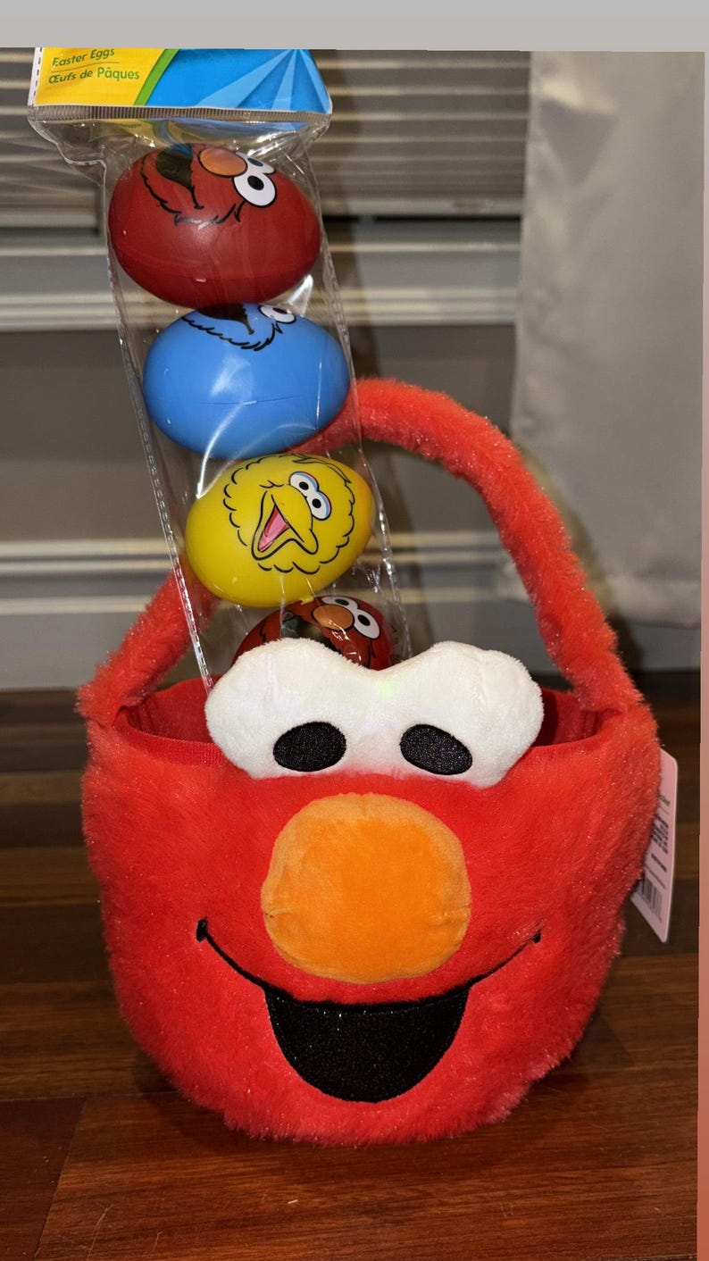 Sesame Street Easter Eggs & Elmo Basket - Etsy