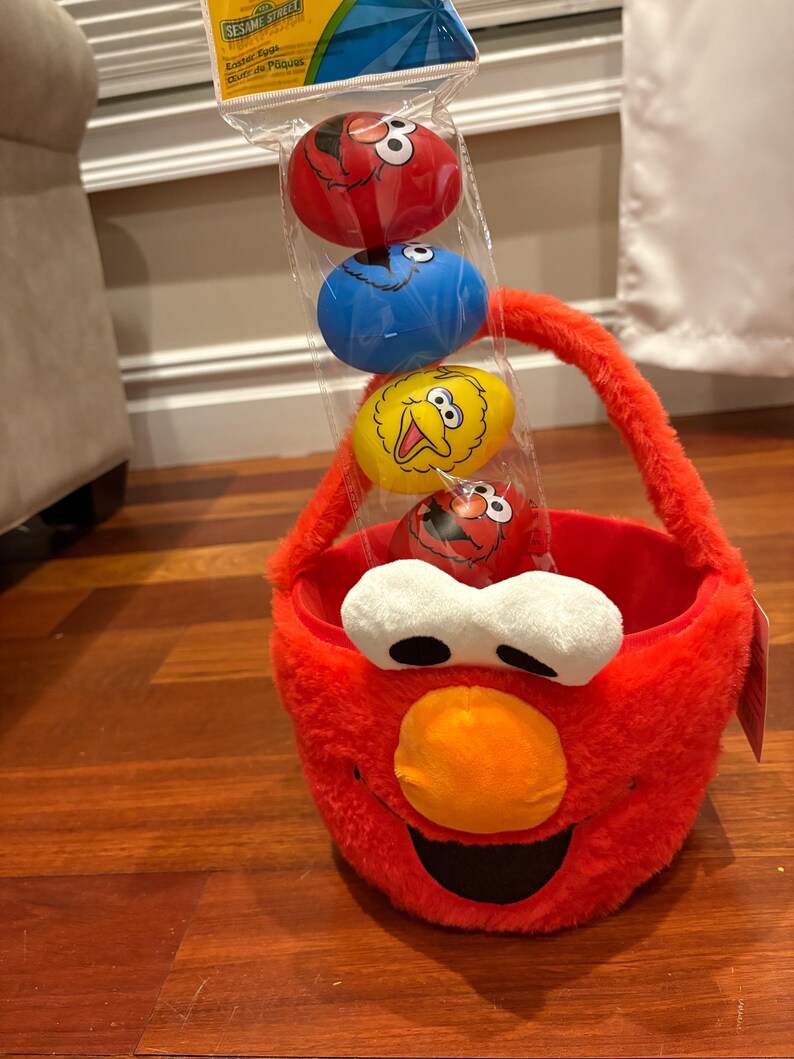 Sesame Street Easter Eggs & Elmo Basket - Etsy