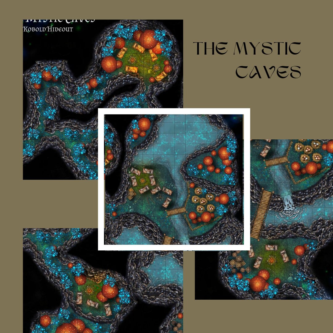 The Mystic Caves Battlemap - Etsy