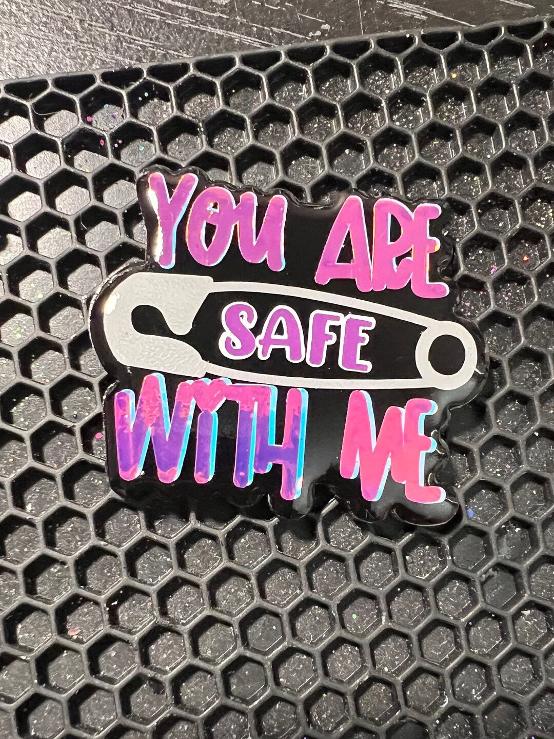 You Are Safe With Me Badge Reel/ Pin - Etsy