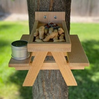 Squirrel Picnic Table Feeder Plans, Squirrel Table Plans, Pet Feeder ...