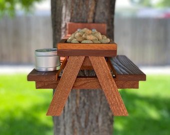 Squirrel Picnic Table Feeder - Etsy