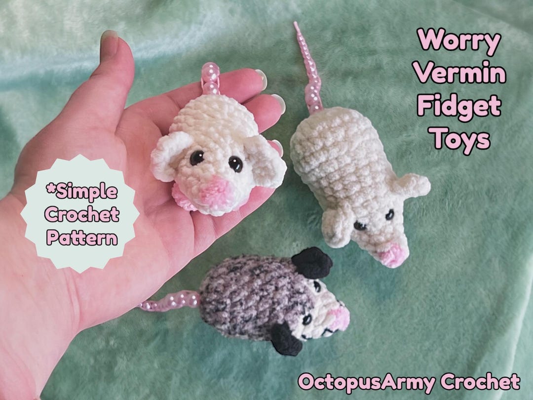 Baby Mouse, Possum, and Rat 3 in 1 Fidget Toy *pattern* - Etsy