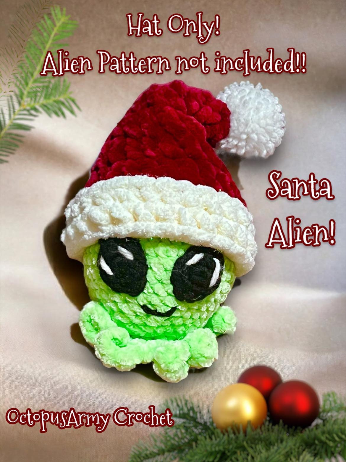 Mini Santa Hat Crochet Pattern: No-sew Festive Decor (PDF Pattern) - Etsy