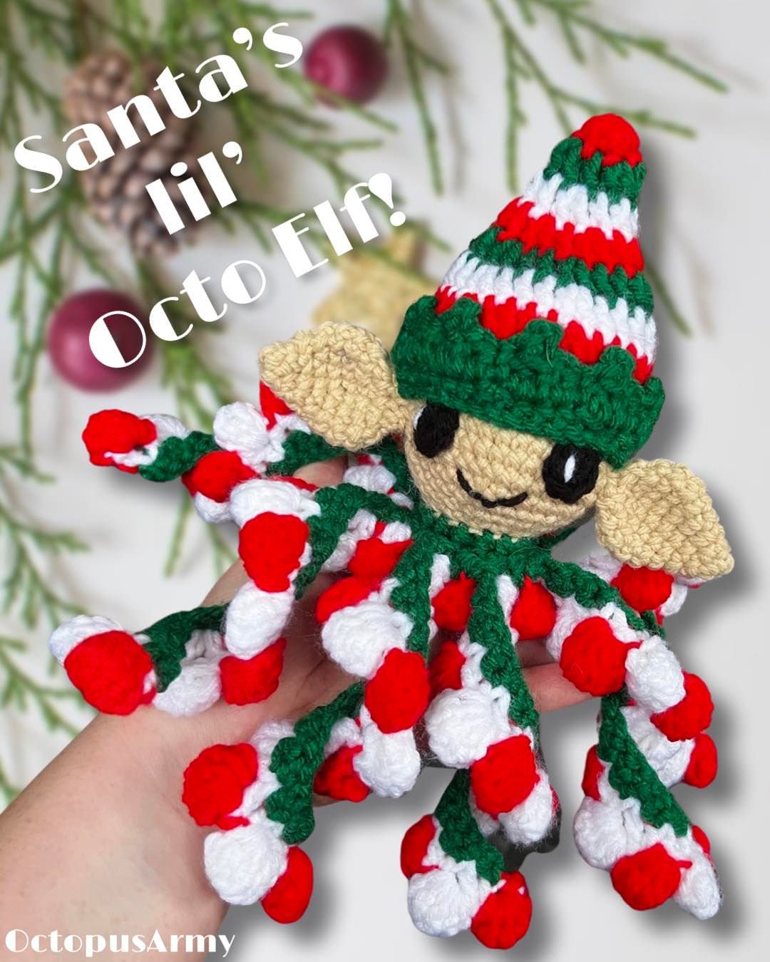 Santa's Elf Octopus *crochet Pattern* - Etsy