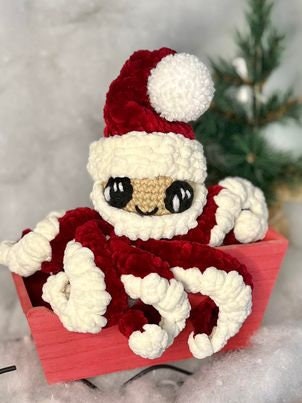 2 for 1 *patterns* Santa and Green Gnome Octopus!! - Etsy