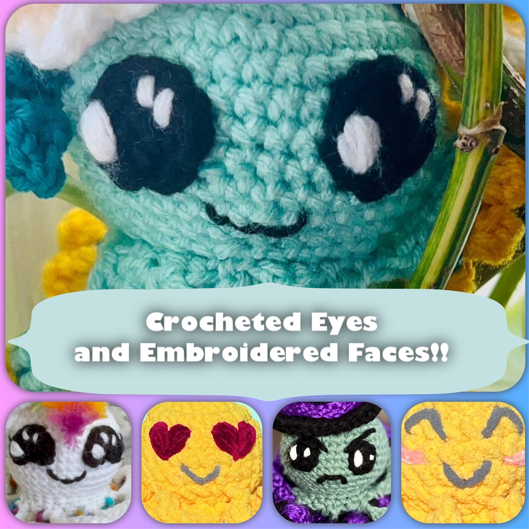 Crocheted Eyes and Embroidered Faces *pattern* - Etsy
