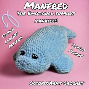 Emotional Support Manatee crochet Pattern - Etsy