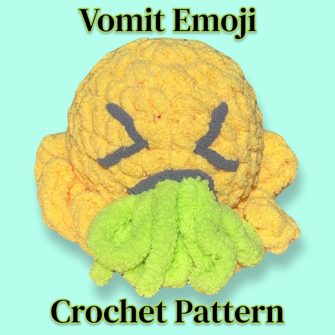 Vomit Emoji Octopus **crochet Pattern** - Etsy