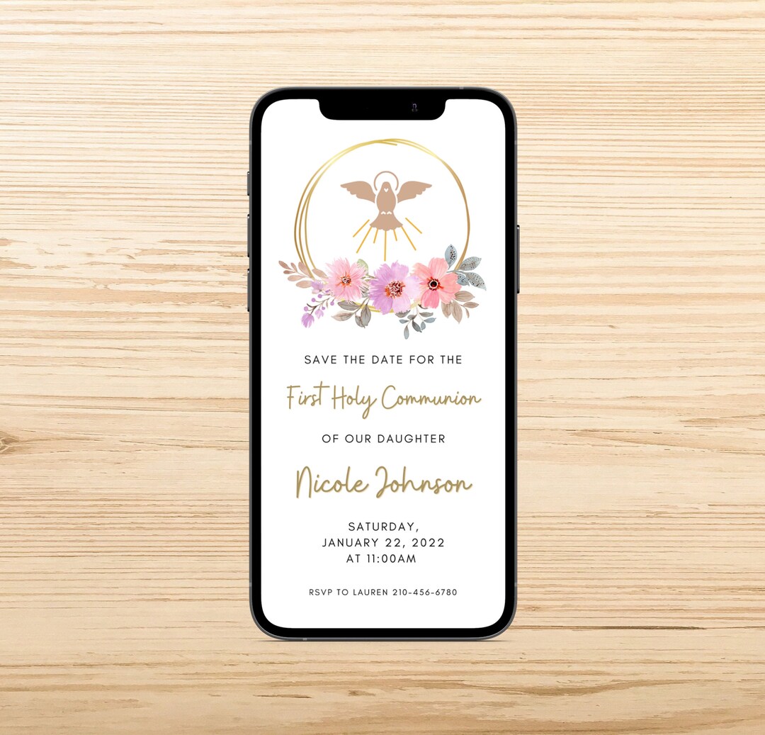 Confirmation Save the Date Digital Confirmation Save the Date Template ...