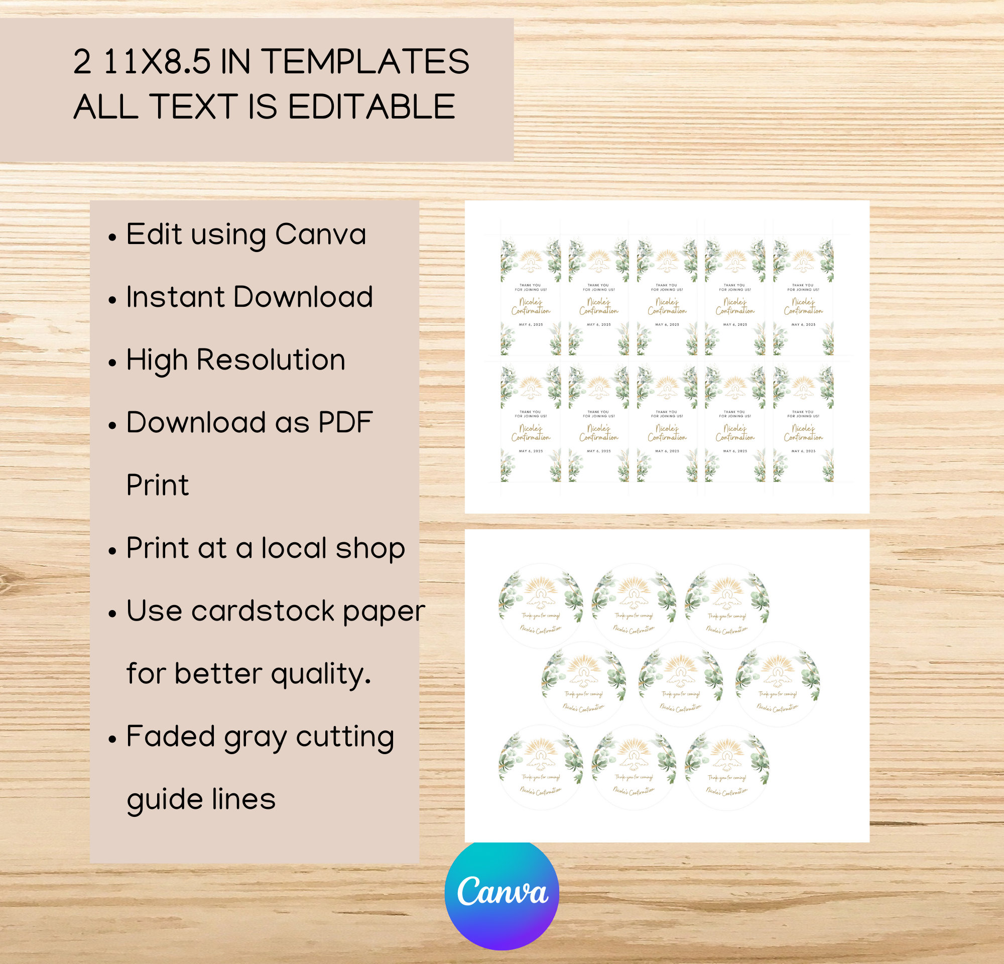 Catholic Confirmation Printable Favor Tags . Printable Favor Tags ...