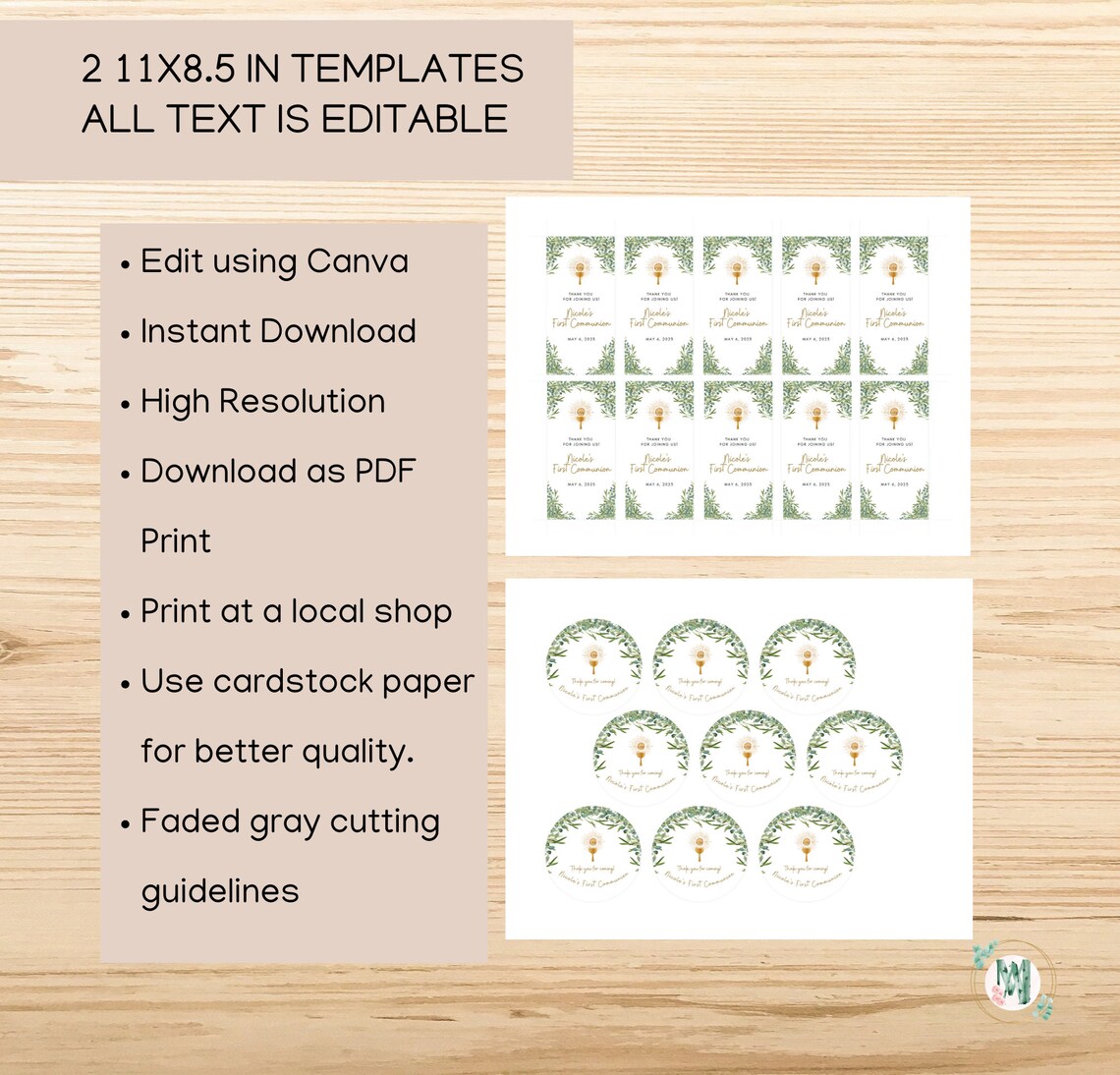 First Communion Invitation First Communion Instant Download First ...