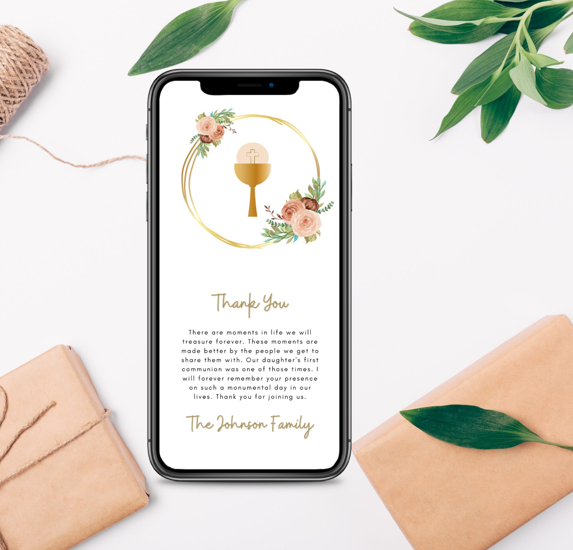 Digital First Communion Invitation Digital Communion Invitation ...