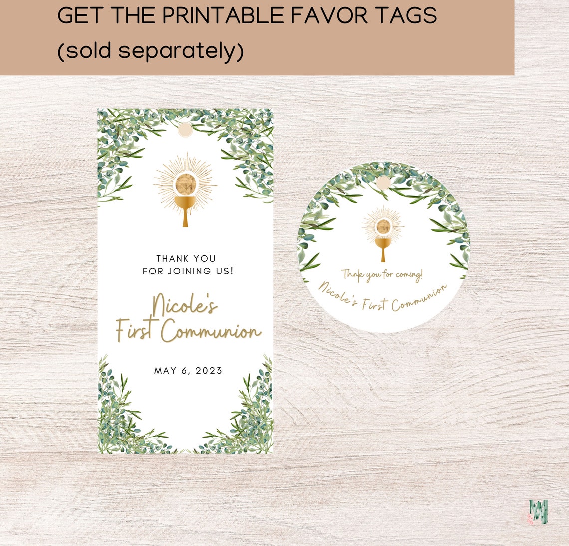 Printable Table Seating Chart for First Communion Template Canva ...