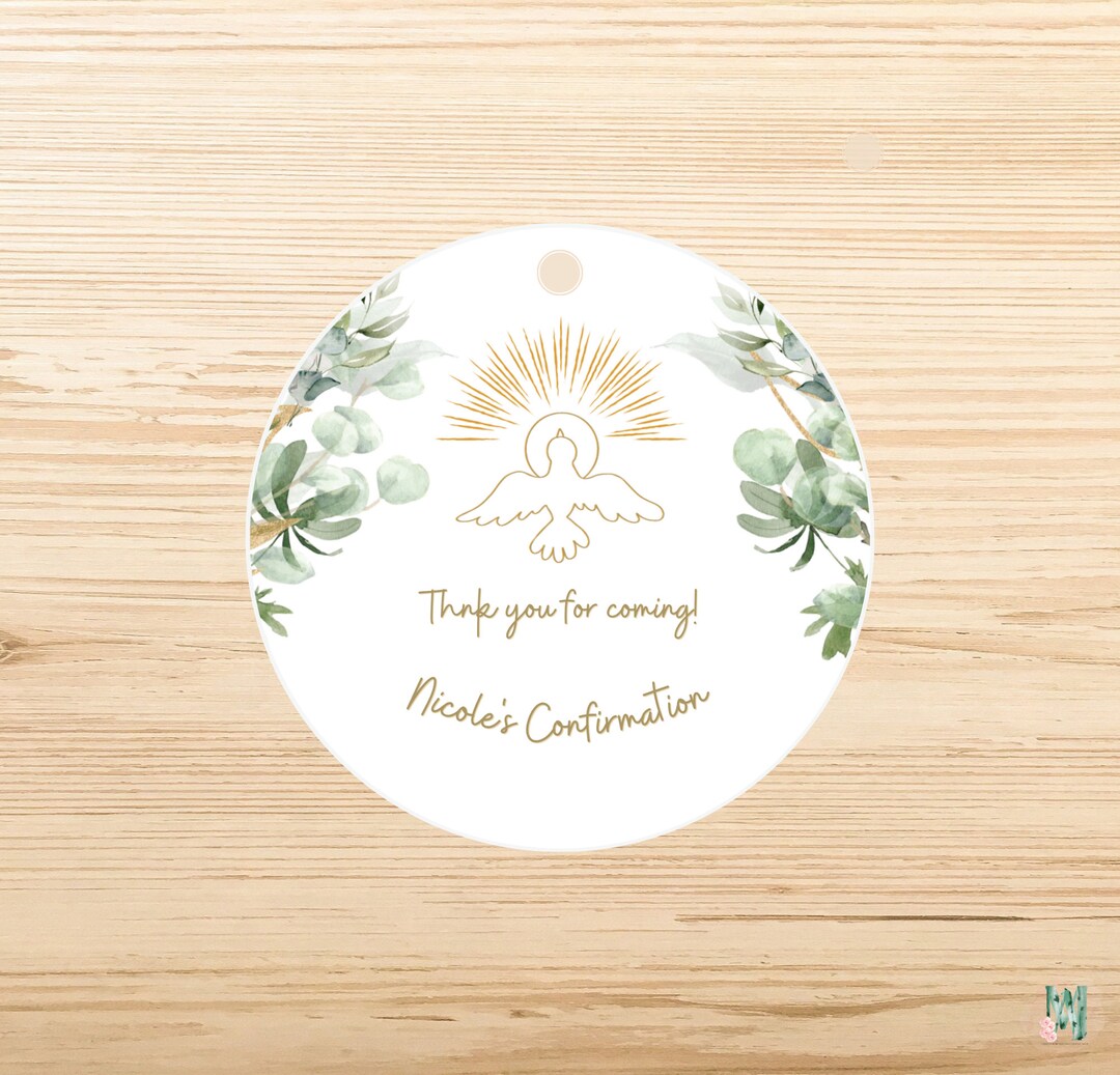 Catholic Confirmation Printable Favor Tags . Printable Favor Tags ...