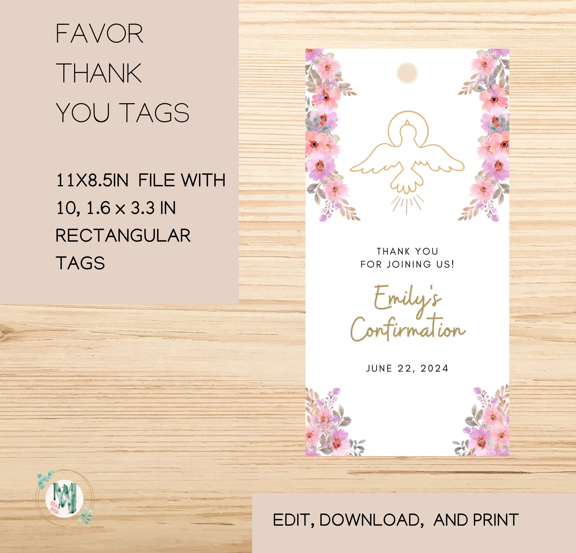 Catholic Confirmation Printable Favor Tags . Printable Favor Tags ...