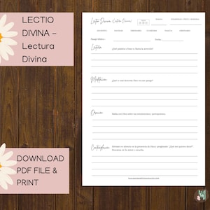 Spanish Lectio Divina Guide: Catholic Prayer Resource (PDF Downloadable ...