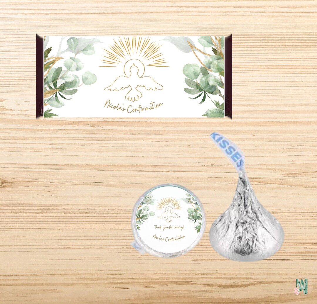 Catholic Confirmation Printable Hershey Bar and Hershey Kisses Labels ...