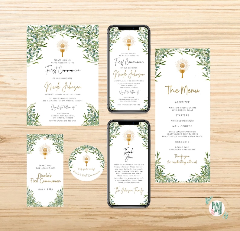 First Communion Bundle. First Communion Digital and Printable ...