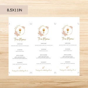 Digital Menu Template for First Communion Canva Editable - Etsy
