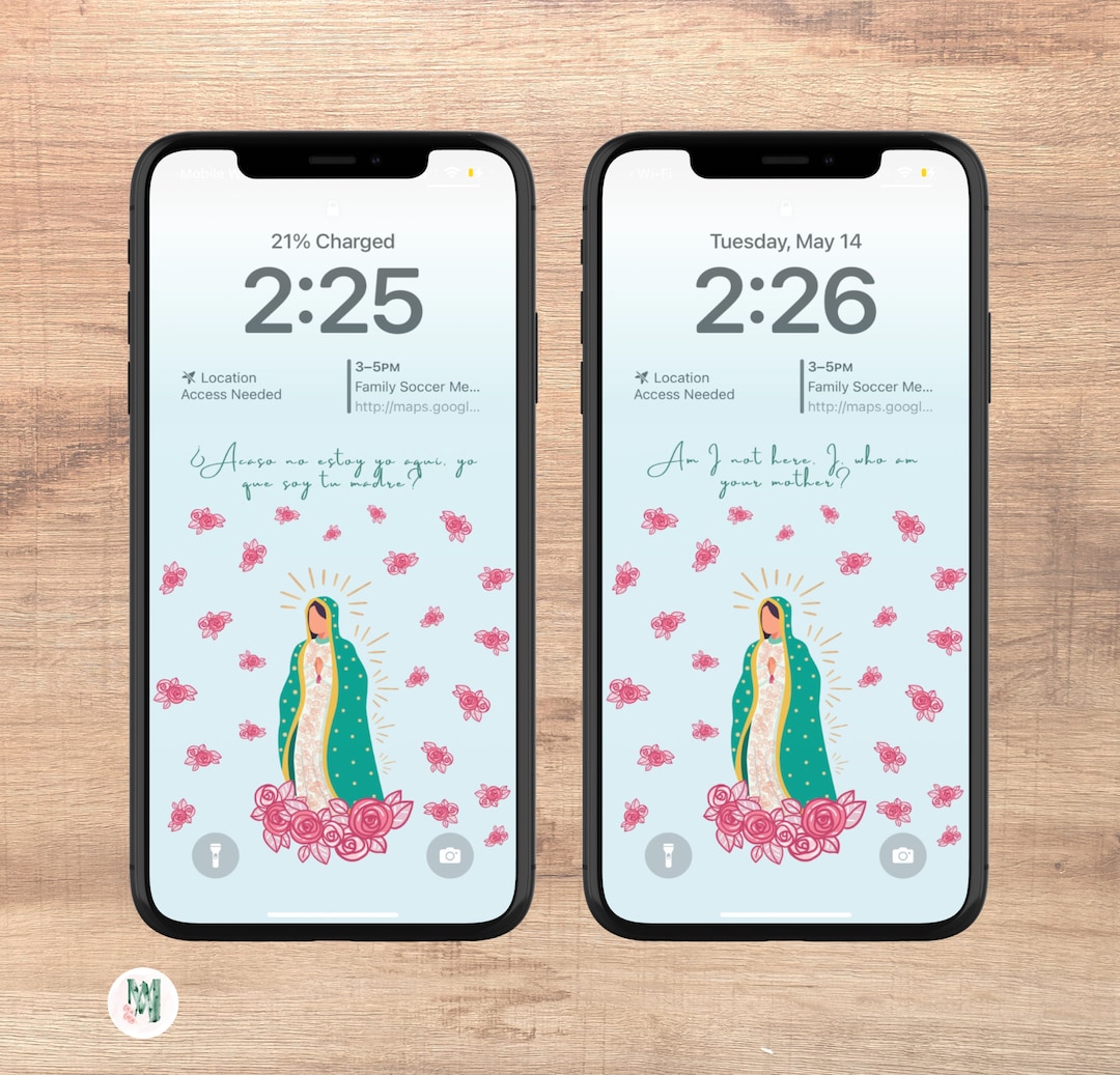 Our Lady of Guadalupe Phone Wallpaper: Catholic Virgin Mary (digital ...