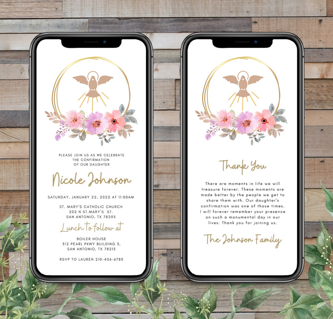 Confirmation Invitation Digital Confirmation Invitation Template Canva ...
