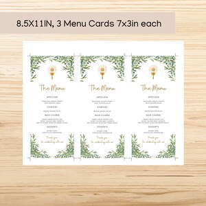 Digital First Communion Menu Card Editable Canva Template Catholic Gold ...