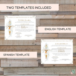 OCIA Certificate Template (editable PDF) • RCIA Catholic Catechumen ...