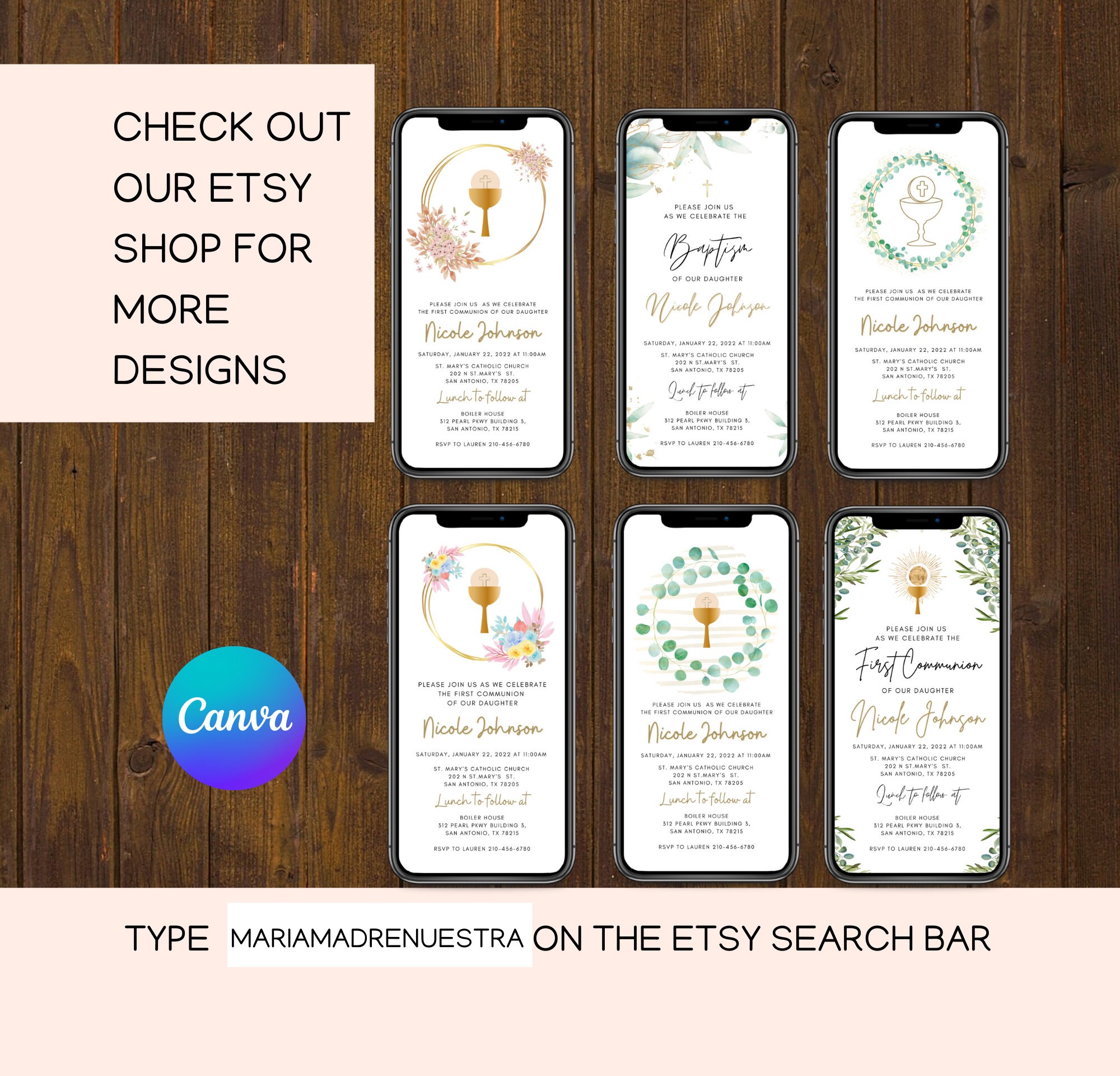 Confirmation Invitation Digital Confirmation Invitation - Etsy