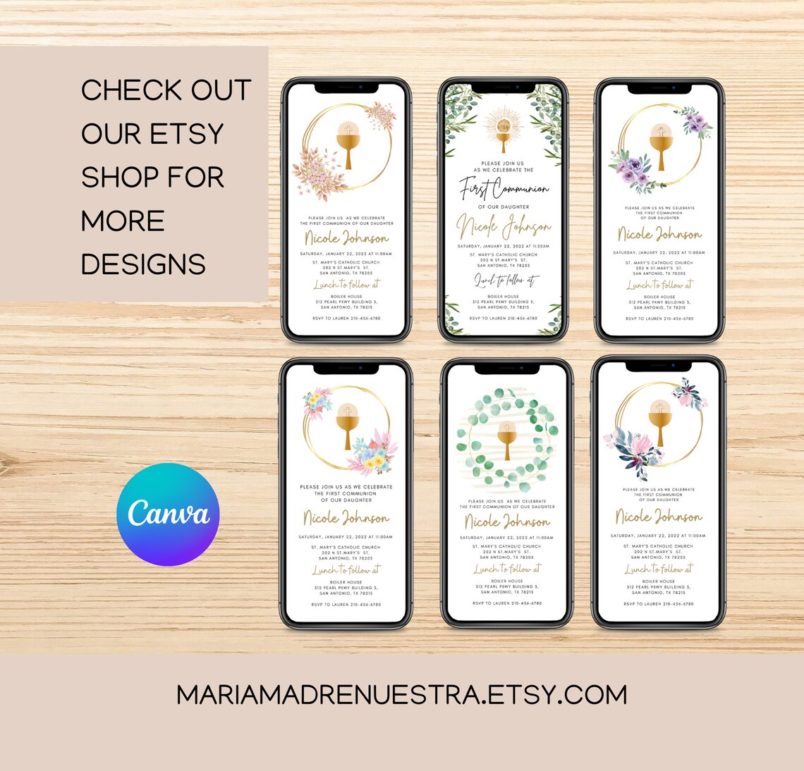 Printable First Communion Invitation Communion Invitation Template ...