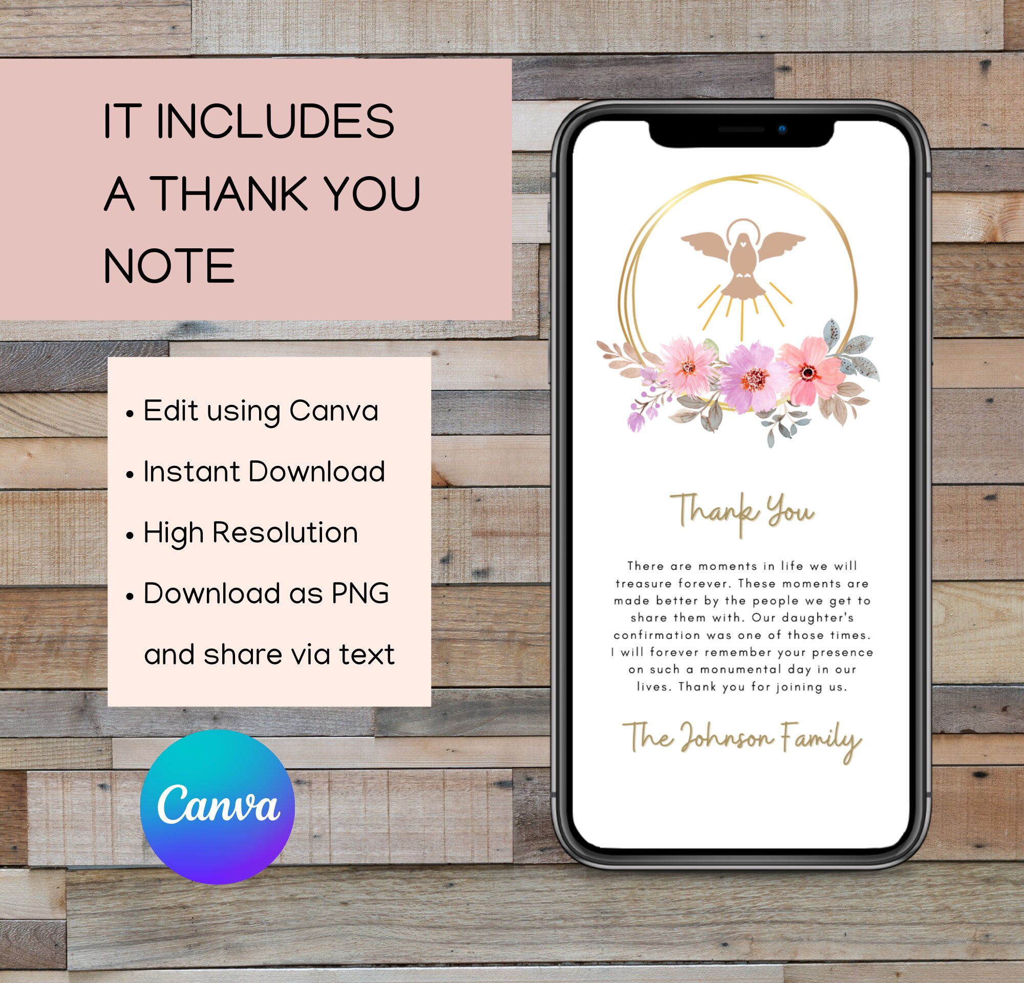 Confirmation Invitation Digital Confirmation Invitation Template Canva ...