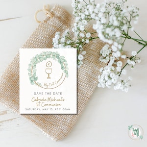 Save the Date Magnet for Confirmation First Communion or Baptism ...