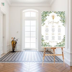 Printable Table Seating Chart for First Communion Template Canva ...